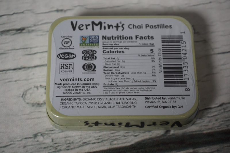 VerMints Organic Chai Pastilles Review